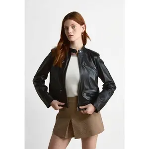 FURNIQ UK Blair Leather Jacket - Black