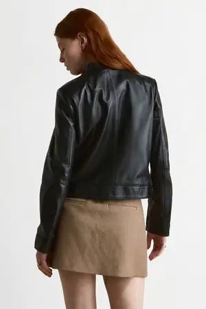 FURNIQ UK Blair Leather Jacket - Black