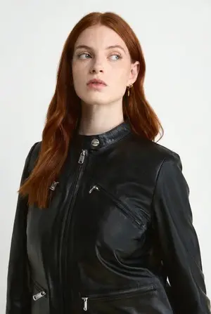 FURNIQ UK Blair Leather Jacket - Black