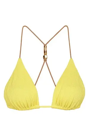VIX PAULA HERMANNY Nancy T-back Triangle Bikini Top - Lemonade