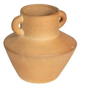 STORIED HOME Vase With Reactive Glaze Finish - Orange