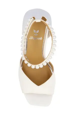 J. Reneé Nerida Ankle Strap Sandal - White