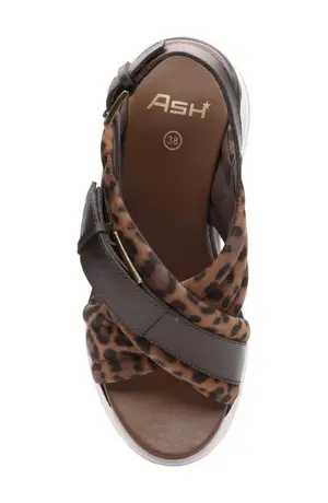 Ash Dixie Bis Slingback Sandals - Leopard