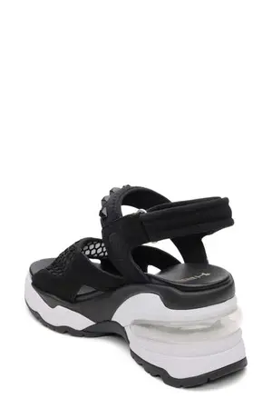 Ash Diva Slingback Platform Sandal - Black