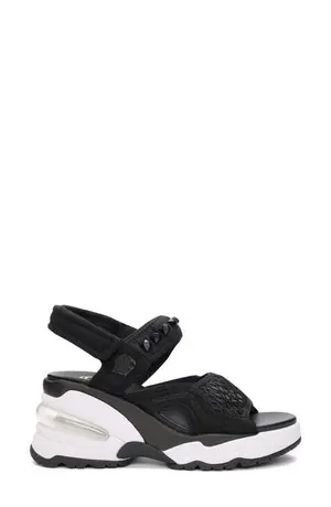Ash Diva Slingback Platform Sandal - Black
