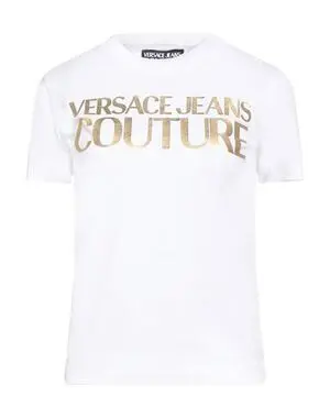 Versace Logo-Print Jersey T-Shirt White