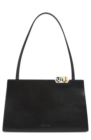 Jacquemus La Pochette Salon Leather Handbag - Black 990
