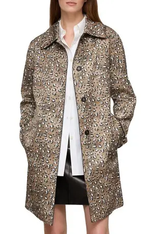 Lafayette 148 New York Leopard Print Twill Coat