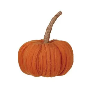 STORIED HOME Pumpkin With Wrapped Stem - Orange