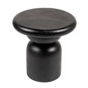 STORIED HOME Round Accent Table - Black