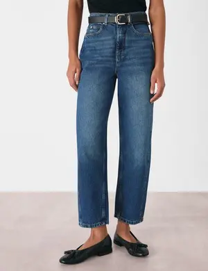 Whistles Stretch Barrel Leg Jeans - Denim