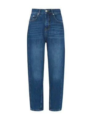 Whistles Stretch Barrel Leg Jeans - Denim