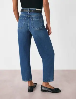 Whistles Stretch Barrel Leg Jeans - Denim