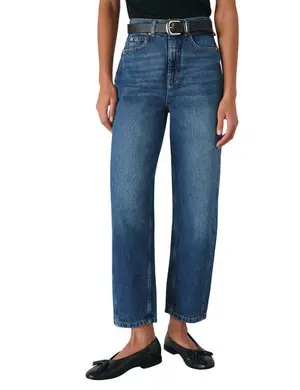 Whistles Stretch Barrel Leg Jeans - Denim