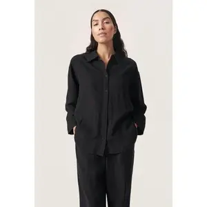 SOAKED IN LUXURY Belira Relaxed Fit Shirt - Black
