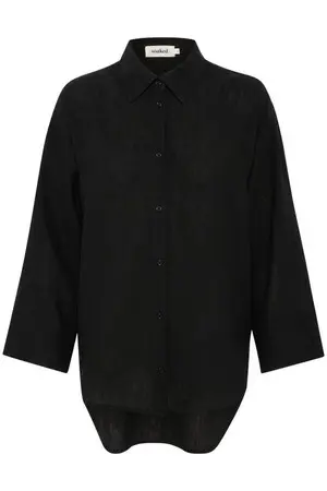 SOAKED IN LUXURY Belira Relaxed Fit Shirt - Black
