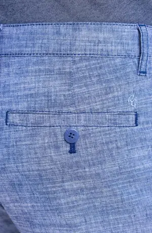Robert Graham Dixton Straight Leg Cotton & Linen Pants