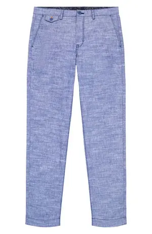 Robert Graham Dixton Straight Leg Cotton & Linen Pants