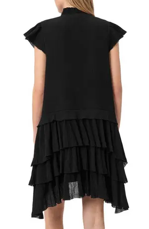 ALLSAINTS Cavalry Layered Ruffle High-low Dress