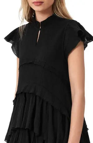 ALLSAINTS Cavalry Layered Ruffle High-low Dress