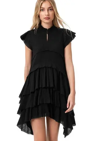ALLSAINTS Cavalry Layered Ruffle High-low Dress