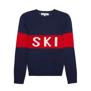 ELLSWORTH + IVEY Block Ski Crewneck Sweater - Navy