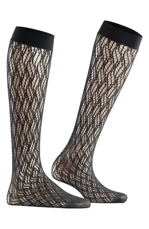 Falke Pure Shore Knee High Socks - Black