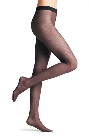 Falke Body Chain Sheer Tights - Black