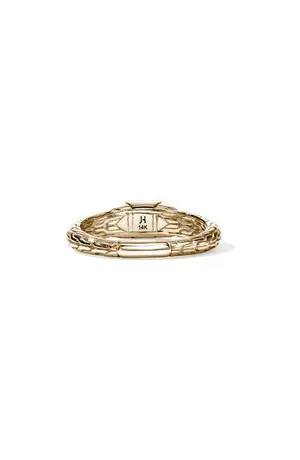 John Hardy Icon Stud Ring With Pavé Diamonds - Gold