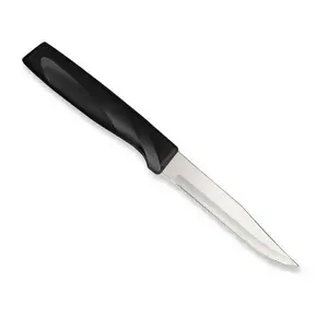 RADA Cutlery 3.875-inch Serrated Steak Knife Anthem Wave Handle - Black