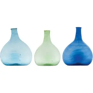 STORIED HOME 3-piece Hand-blown Vase - Blue