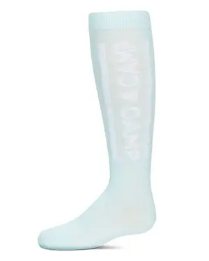 MEMOI Camp Love Knee High Socks - Blue