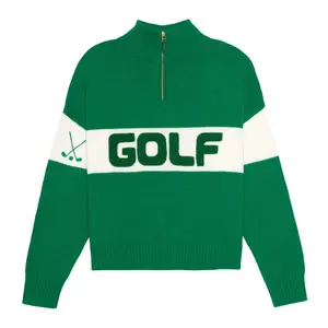 ELLSWORTH + IVEY Madison Quarter Zip Sweatergolf - Green