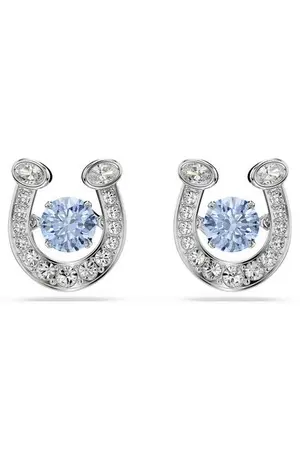 SWAROVSKI Symbolica Horseshoe Stud Earrings - Blue/silver