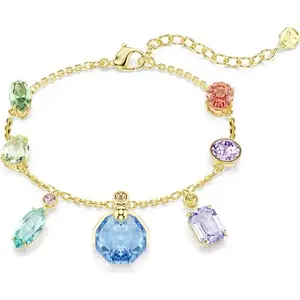 SWAROVSKI Gema Crystal Charm Line Bracelet - Gold/multi