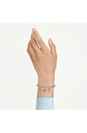 SWAROVSKI Gema Crystal Charm Line Bracelet - Gold/multi