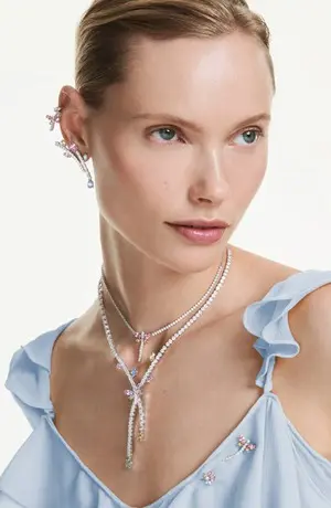 SWAROVSKI X Ariana Grande Crystal Y-necklace - Silver/multi