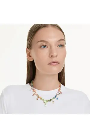 SWAROVSKI Gema Crystal Collar Necklace - Gold/multi