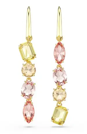 SWAROVSKI Gema Mismatched Drop Earrings - Gold/multi