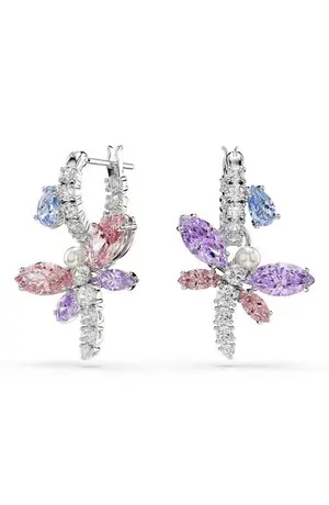 SWAROVSKI X Ariana Grande Crystal Drop Huggie Hoop Earrings