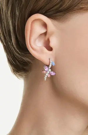 SWAROVSKI X Ariana Grande Crystal Drop Huggie Hoop Earrings