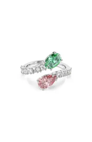SWAROVSKI X Ariana Grande Rhodium-plated Bypass Ring - Silver/multi