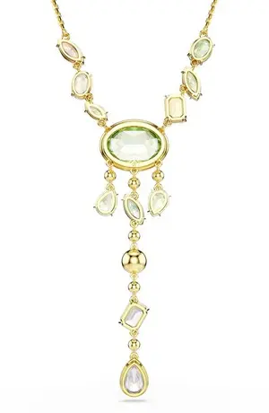 SWAROVSKI Gema Crystal Y-necklace - Gold/multi