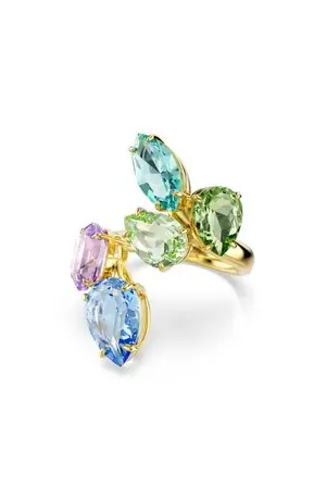 SWAROVSKI Gema Crystal Bypass Ring - Gold/multi