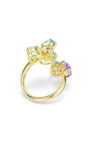 SWAROVSKI Gema Crystal Bypass Ring - Gold/multi