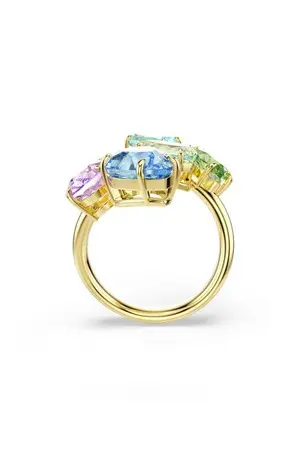 SWAROVSKI Gema Crystal Bypass Ring - Gold/multi