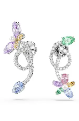 SWAROVSKI X Ariana Grande Mismatched Front/back Earrings - Silver/multi