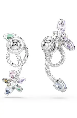 SWAROVSKI X Ariana Grande Mismatched Front/back Earrings - Silver/multi