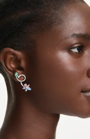 SWAROVSKI X Ariana Grande Mismatched Front/back Earrings - Silver/multi