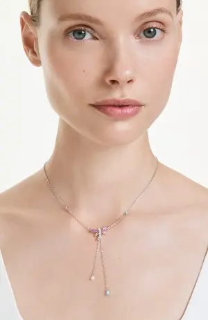 SWAROVSKI X Ariana Grande Y-necklace - Silver/multi